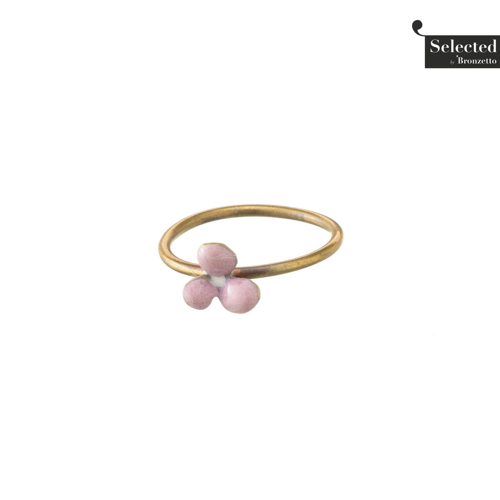Small flower brass ring by Fabian Crosta – ilbronzetto