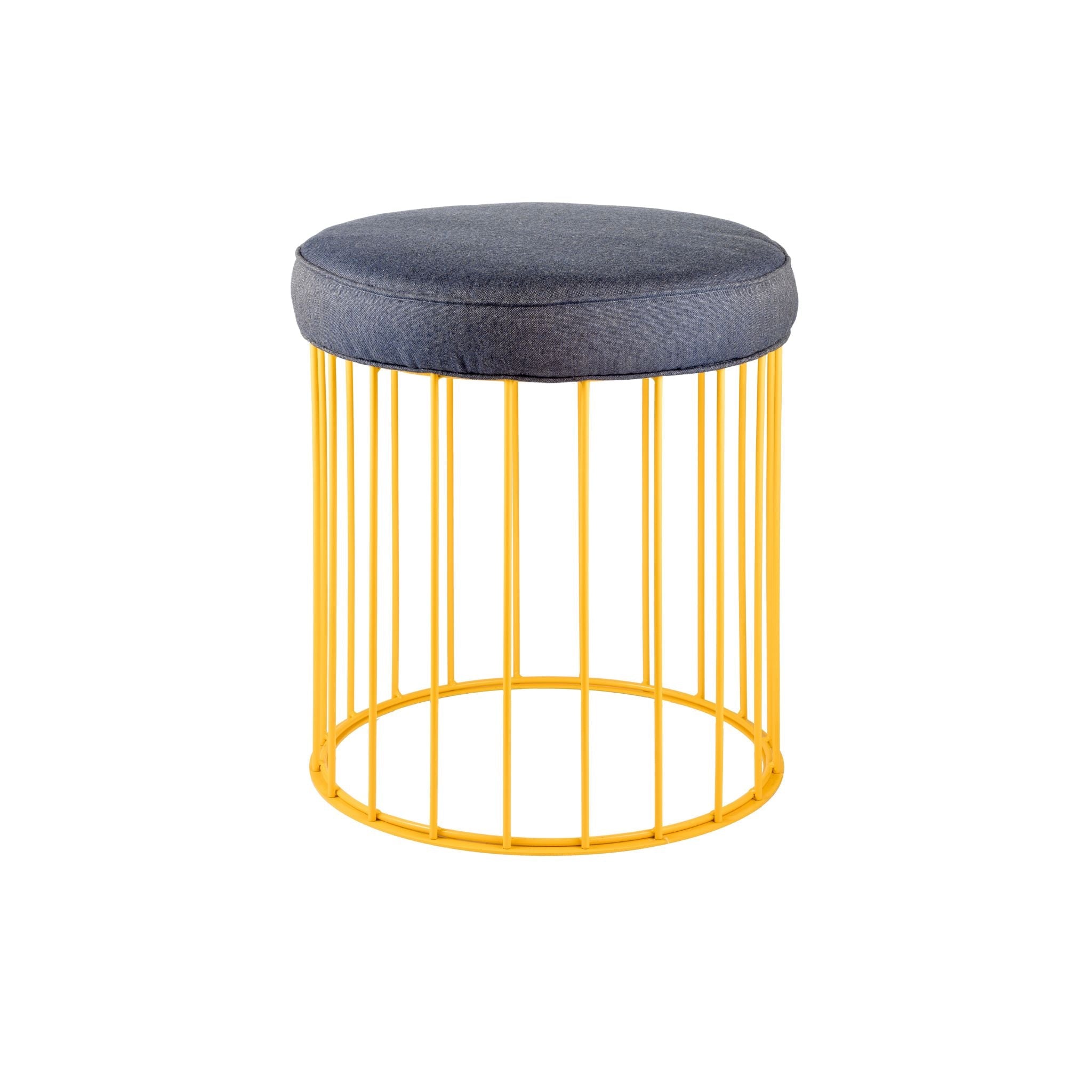Cage signal yellow iron stool – ilbronzetto