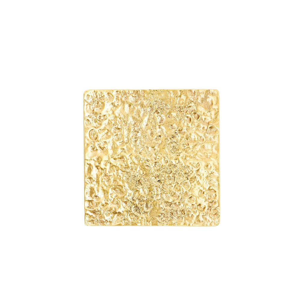 Chalet Lava - textured square brass knob – ilbronzetto