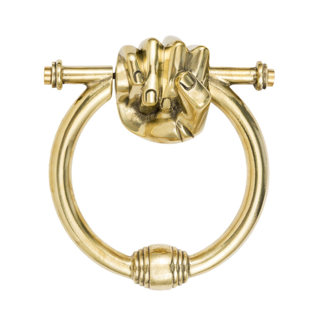 Frankestein hand brass door knocker – ilbronzetto