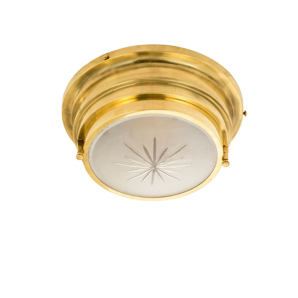 Novecento Trocaderó ceiling light with grinded glass – Bronzetto